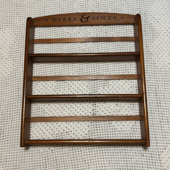 Kitchen | Vintage Mccormick Herbs Spices Rustic Wood Spice Rack 3 Shelf ...